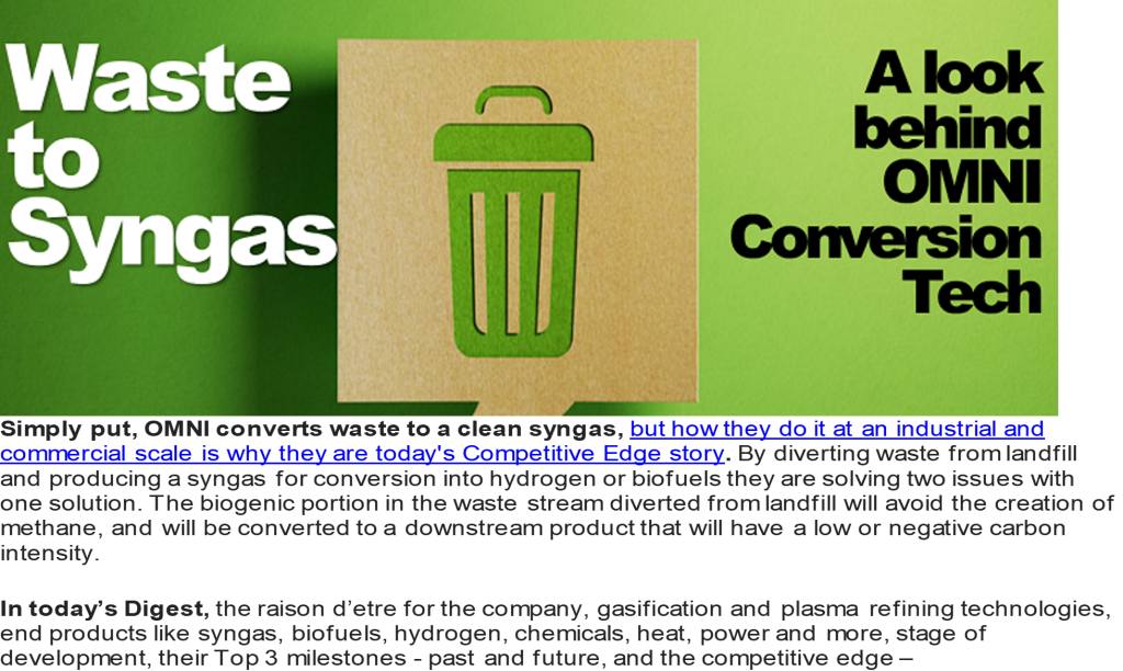 OMNI is presented in the Digest | OMNI Conversion Technologies Inc.